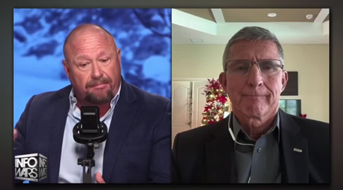 Michael Flynn And Alex Jones Clearly Thirsty For 'DOJ Threat' | Crooks ...