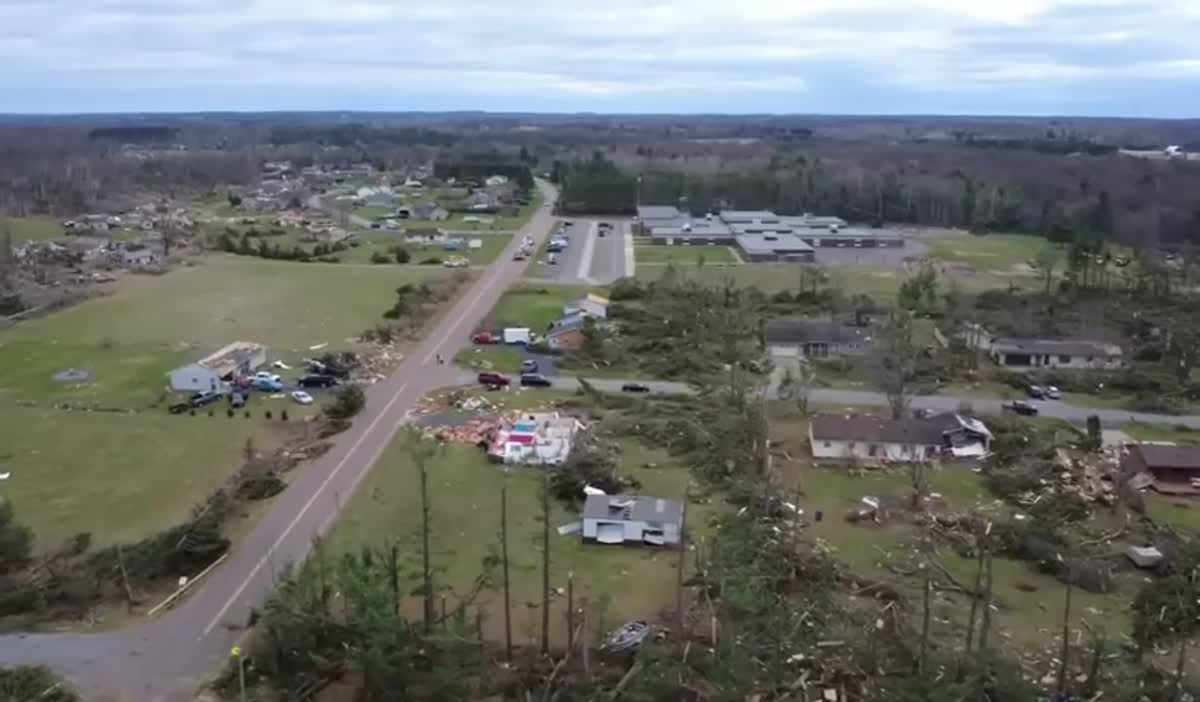 Drone Video Footage Of Ringle, WI After A Tornado | Crooks and Liars