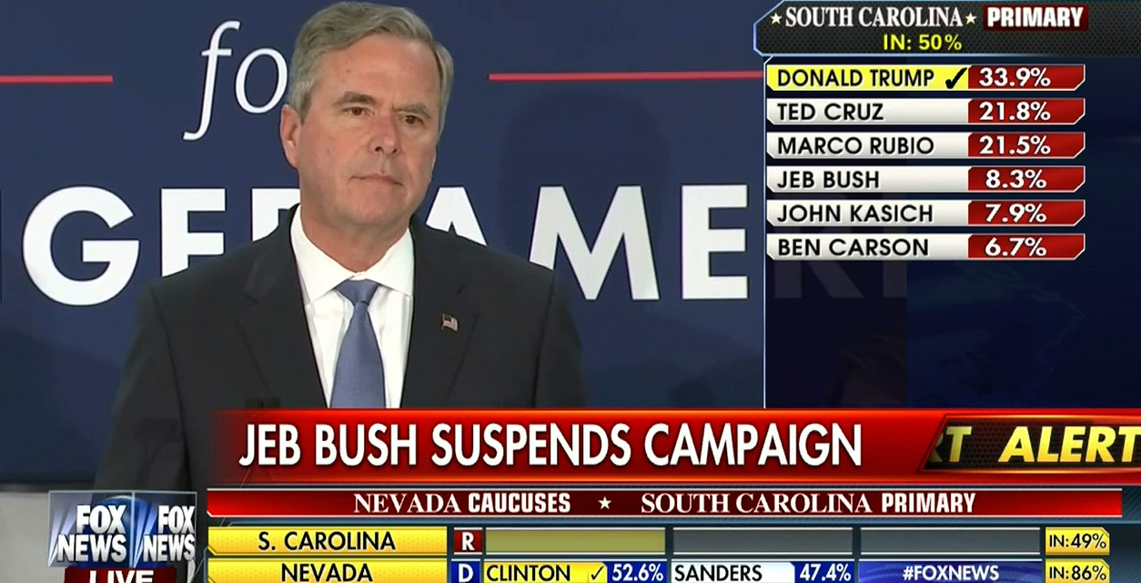 Jeb Bush Announces He's Suspending His Campaign | Crooks and Liars