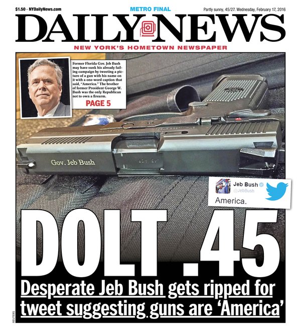 NY Daily News Cover Features 'Dolt 45' | Crooks and Liars